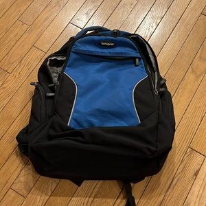 Samsonite | Bags | Samsonite Black And Blue Backpack | Poshmark